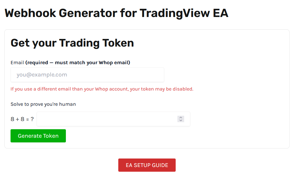 Webhook EA - SETUP GUIDE - FXD Sniper